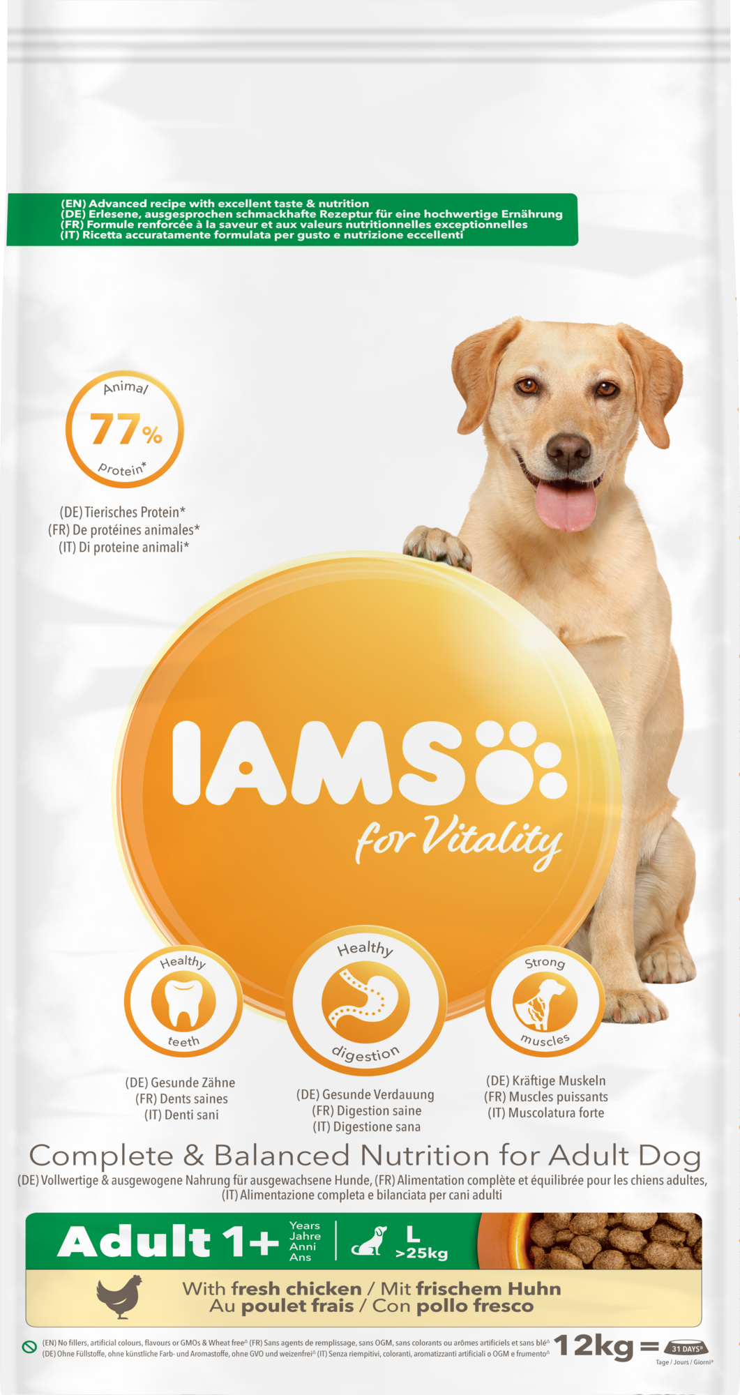Iams Dog Adult Large 12 kg - Onnen lemmikit verkkokauppa